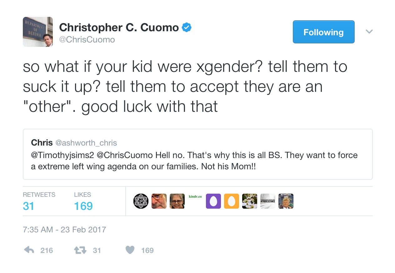 CNN’s Cuomo Got in Massive Twitter Debate Over Trump’s Transgender ...