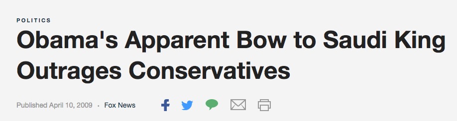 Remember When Conservatives Were Mad About Obama Bowing to Saudi King ...