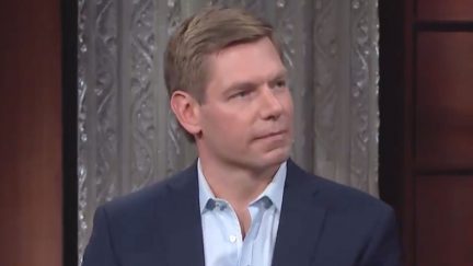 Eric Swalwell Confronts Marjorie Taylor Greene Aide Nick Dyer