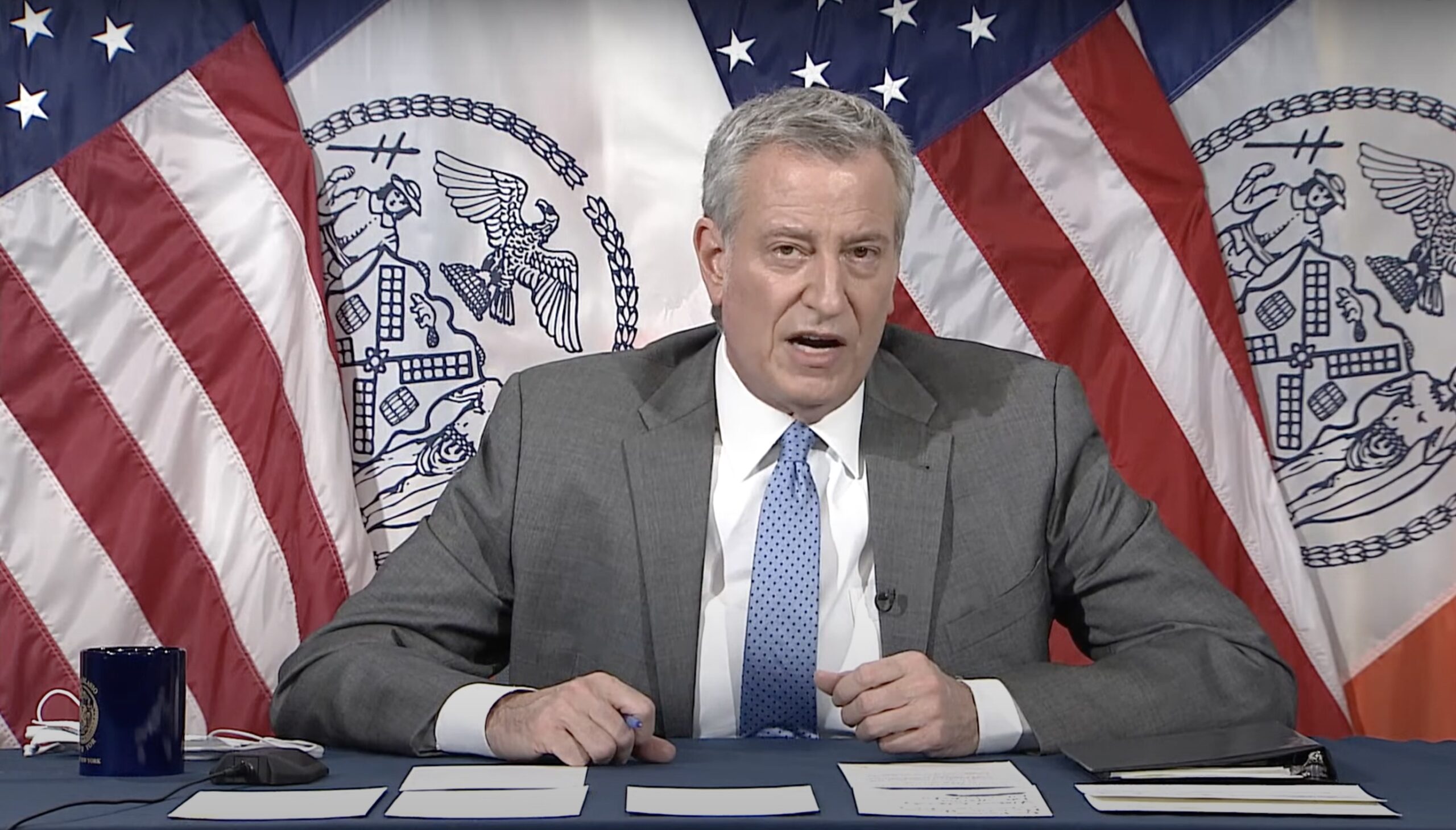 Bill de Blasio Announces He's Not Running for Governor