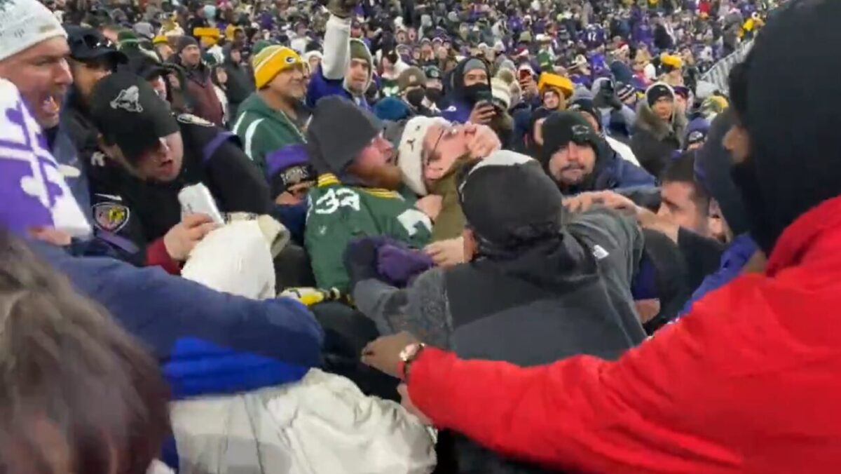 Packers and Ravens Fans Have Bloody Brawl in the Stands