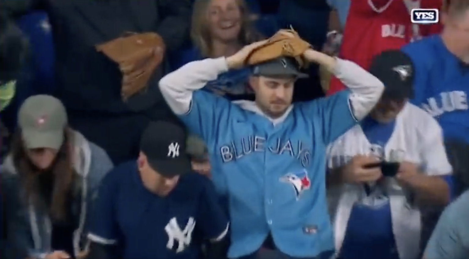 Blue Jays Fan Frankie Lasagna Reacts to Dropping Aaron Judge's 61st ...