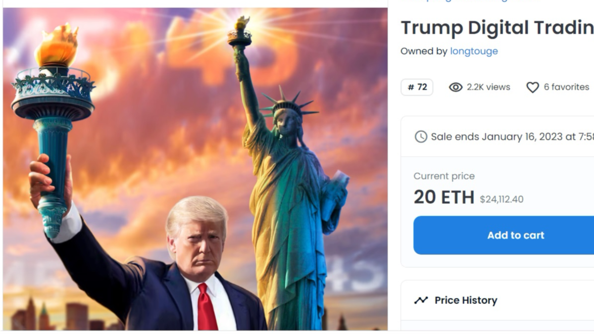 $99 Trump Digital NFT Trading Card Already Listed For Whopping $24,000. ...
