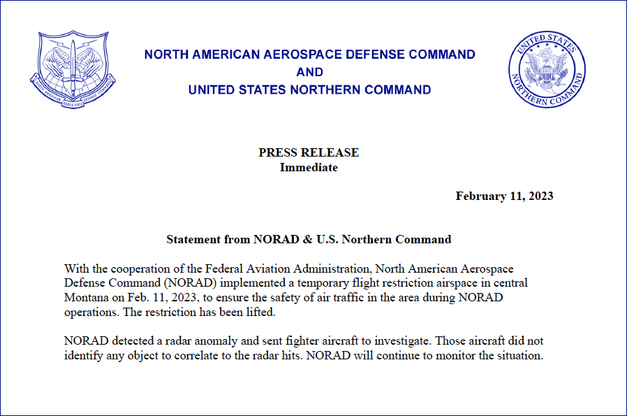 Montana Airspace Closed for Defense Reasons, Then Reopened