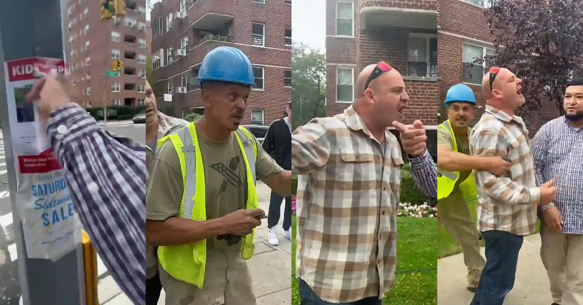 New Yorkers Confront Man Tearing Down Israel Hostage Signs