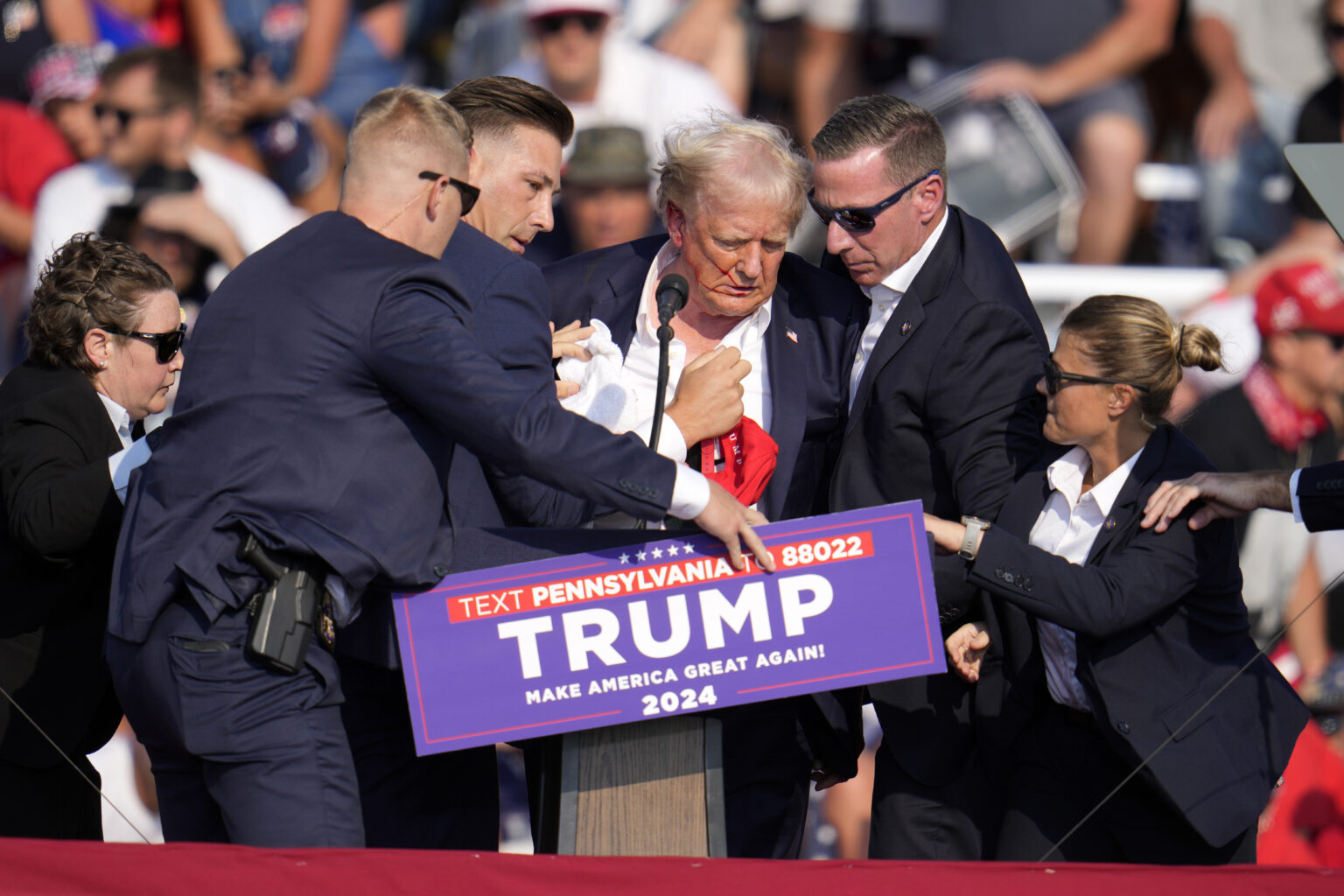 SHOCK: Videos and Photos Show Bloodied Trump Rushed Off Stage After ...