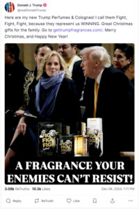 Trump Uses Photo of Jill Biden to Hawk His New Fragrances