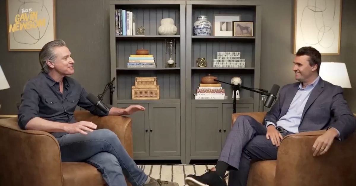 Charlie Kirk Praises 'Charming' Gavin Newsom After Chat