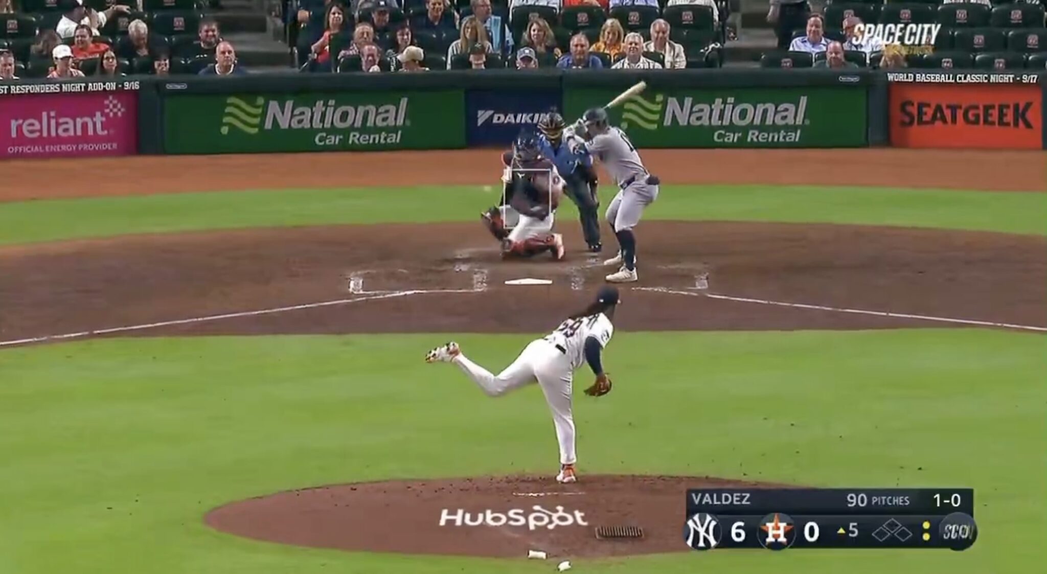 Astros Pitchers Drills His Own Catcher Following Grand Slam