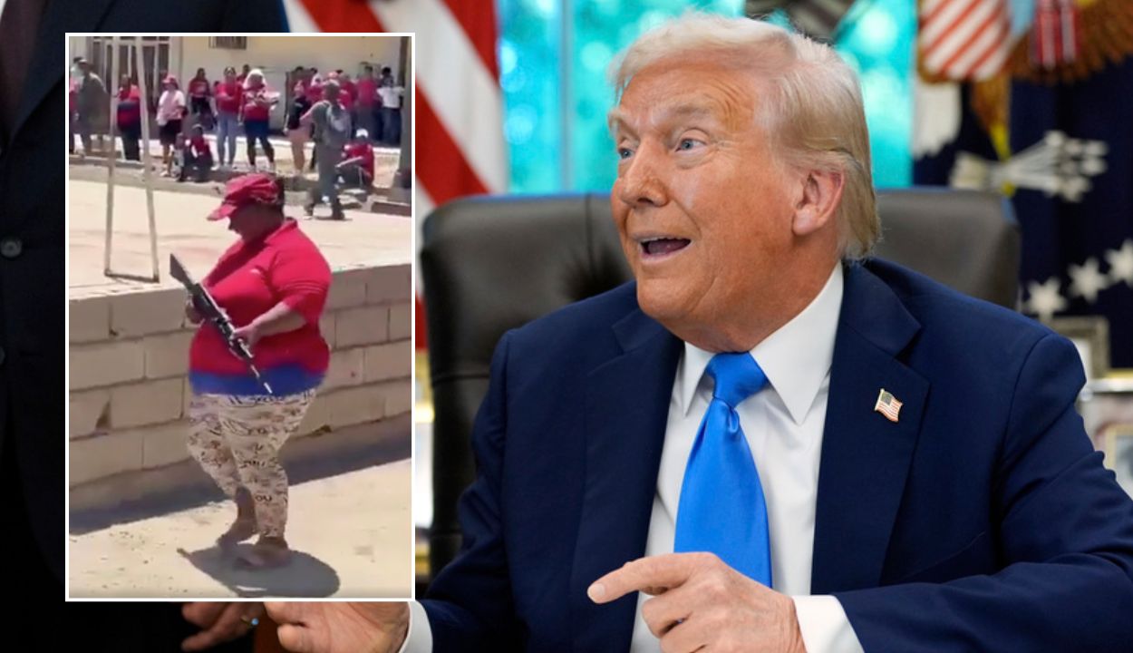 Trump Posts Obese Woman With Gun to Mock Venezuelan Threat
