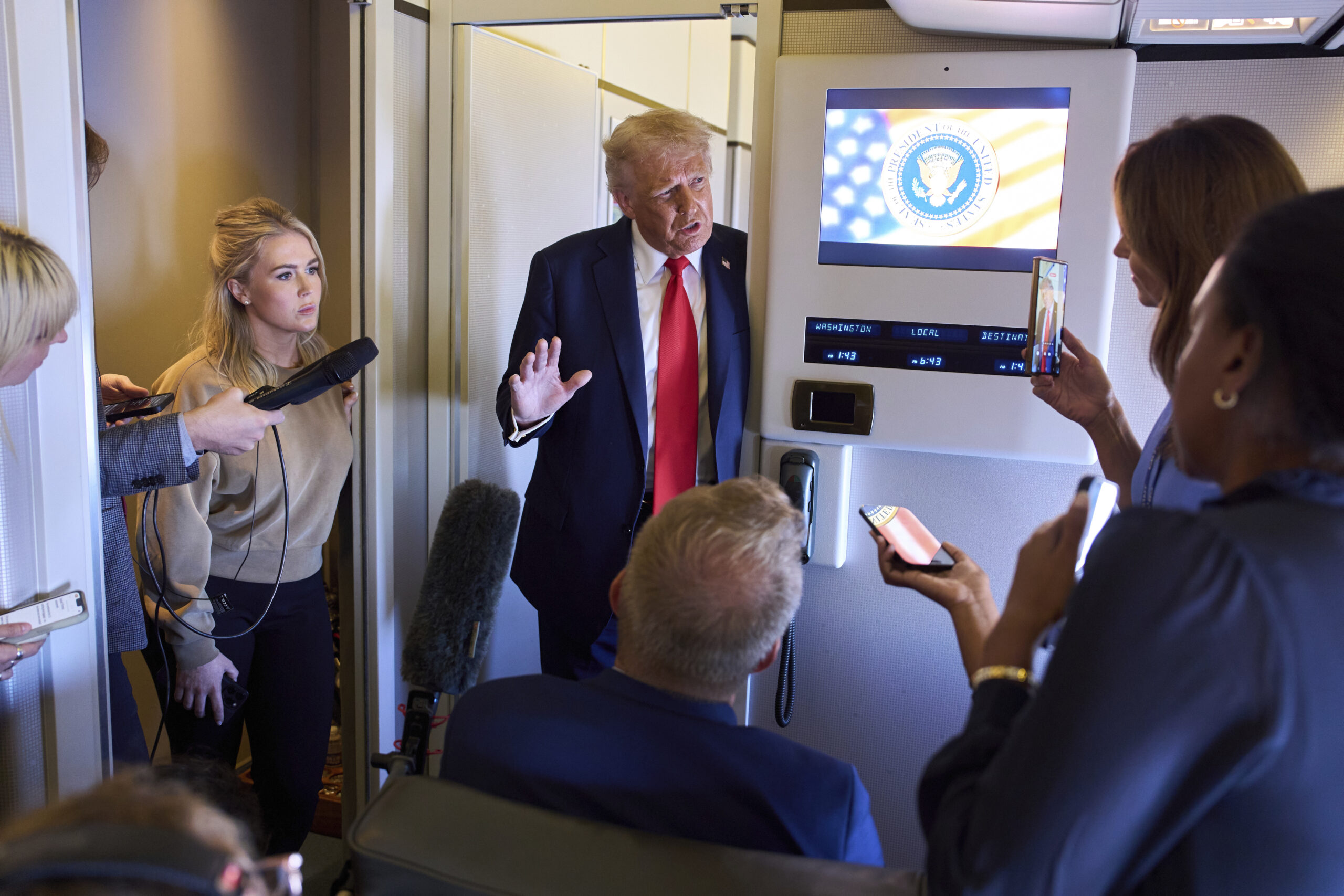 Trump Roasts NPR Reporter During Press Gaggle
