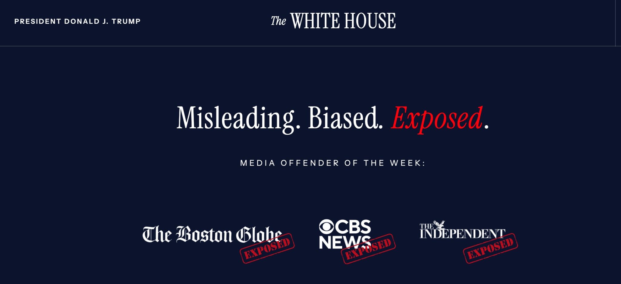 Fox News Dropped from Trump’s Media 'Hall of Shame'