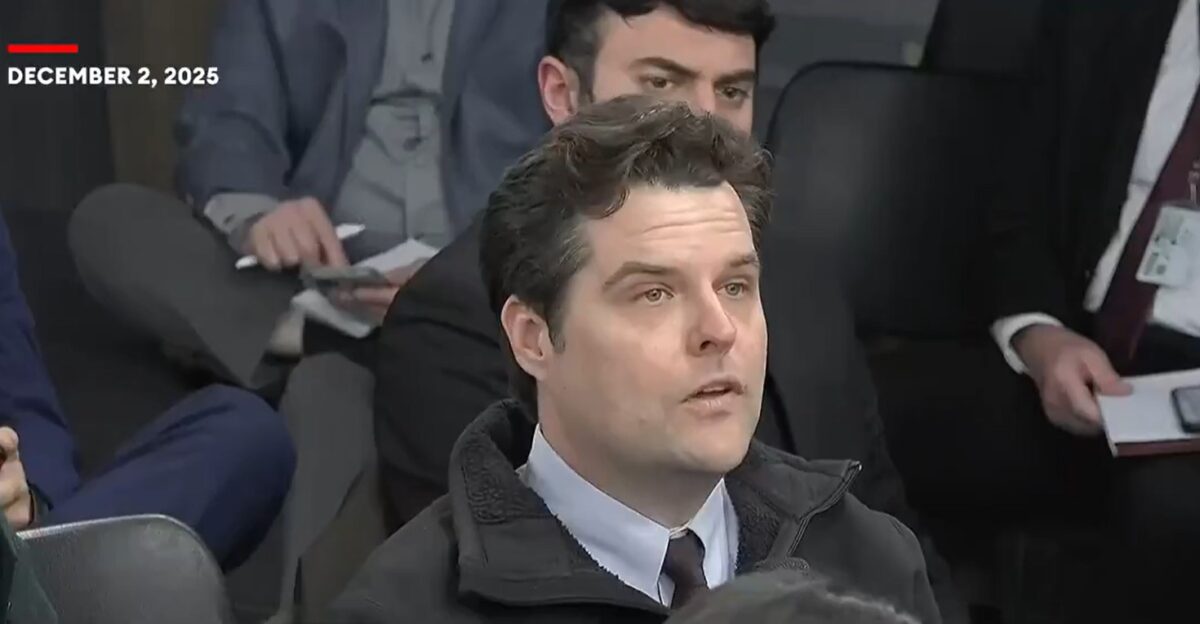 Matt Gaetz Joins MAGA Influencers At Pentagon Press Briefing