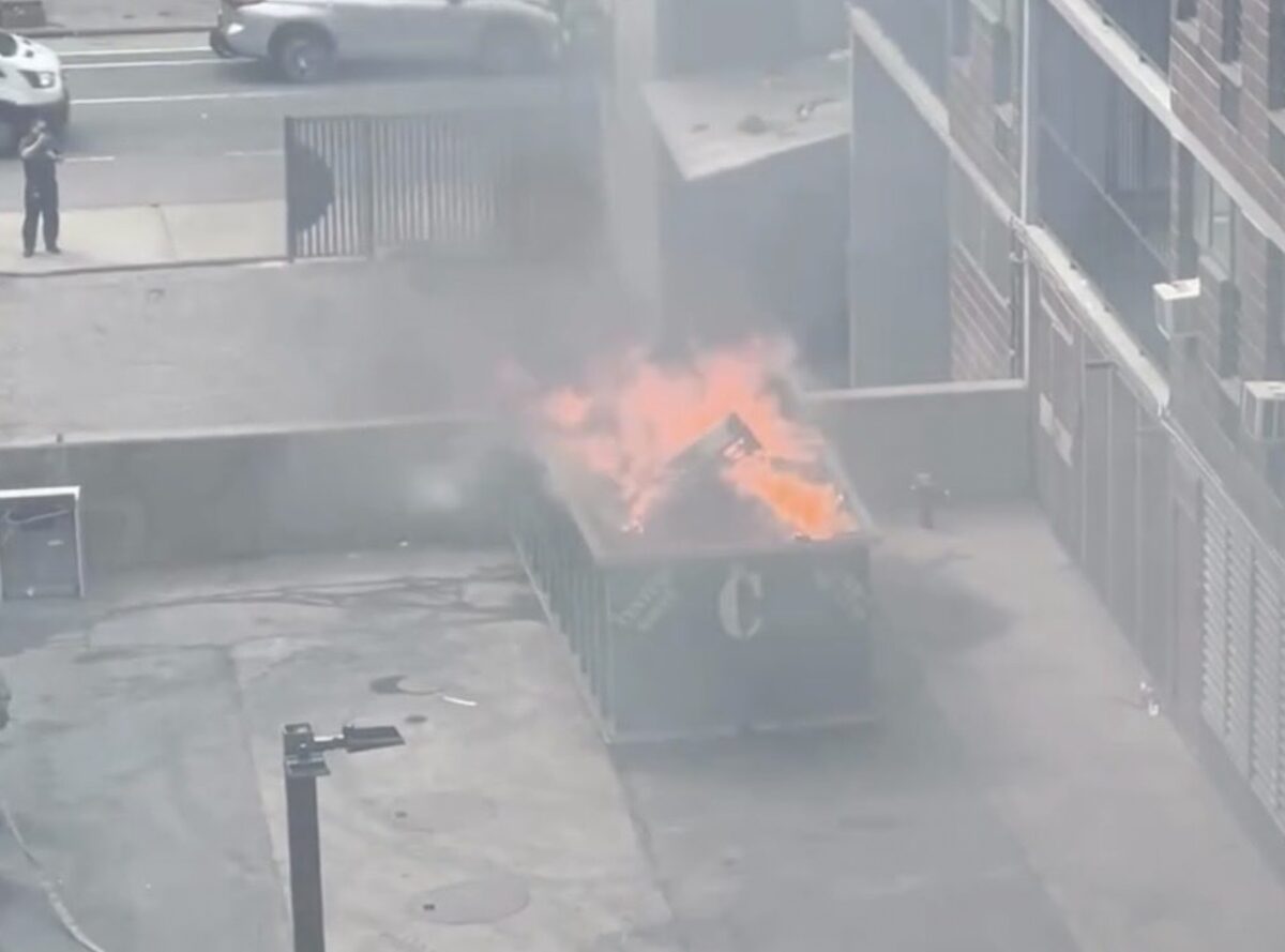 There Was an Actual Dumpster Fire Happening by CBS